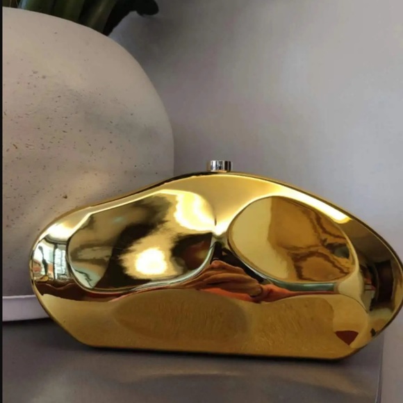 Bags | Statement Gold Evening Clutch Wedding Bag | Poshmark